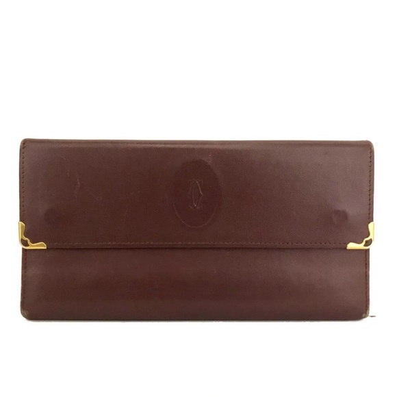 Cartier | Bags | Cartier Vintage Wallet In Burgundy | Poshmark